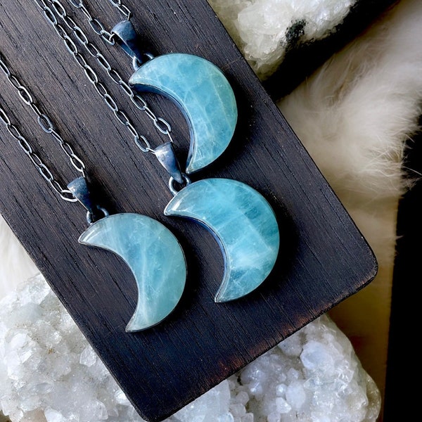 Blue Moon Necklace - Etsy
