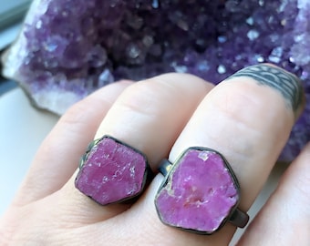Raw Ruby Ring - Etsy