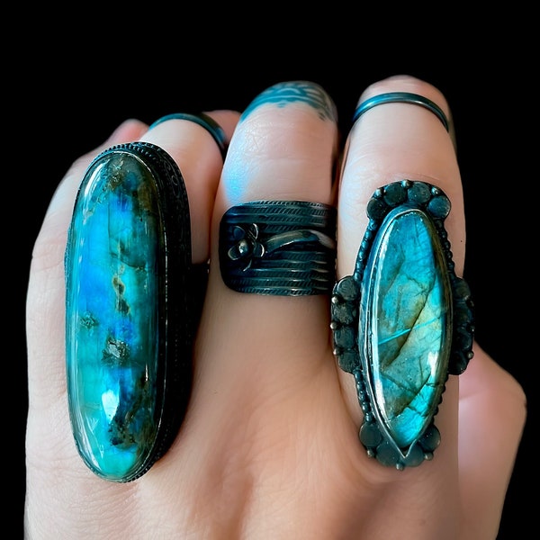 Labradorite Ring - Etsy
