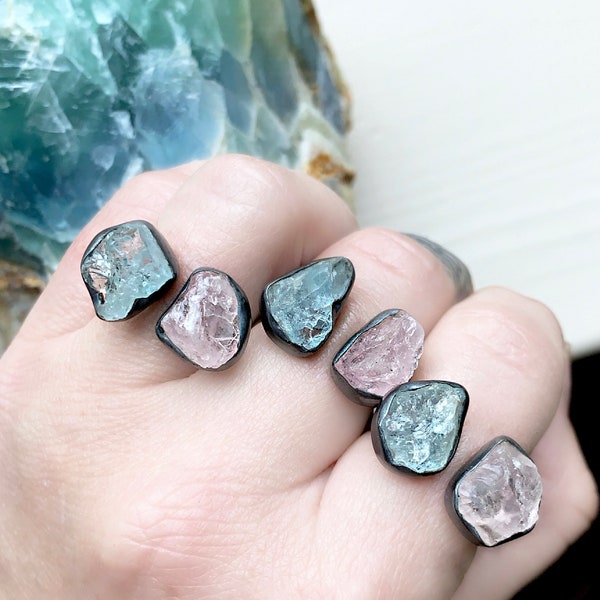 Pink Beryl Ring - Etsy