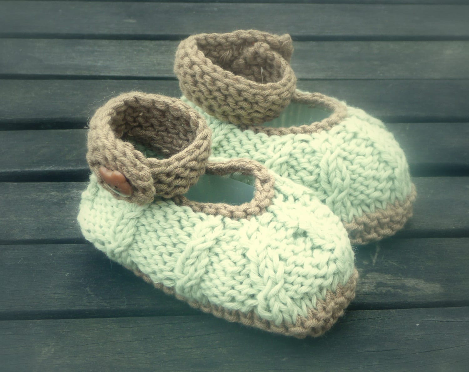 Knitting PATTERN BABY Booties Mini Minty Baby Shoes Instant DOWNLOAD - Etsy