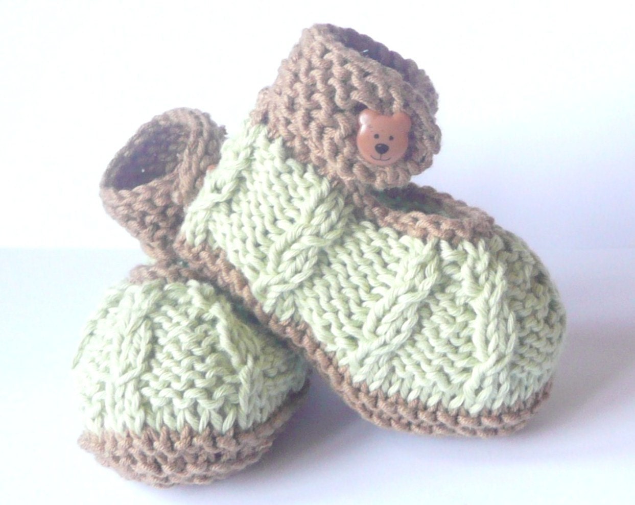 Knitting PATTERN BABY Booties Mini Minty Baby Shoes Instant DOWNLOAD - Etsy