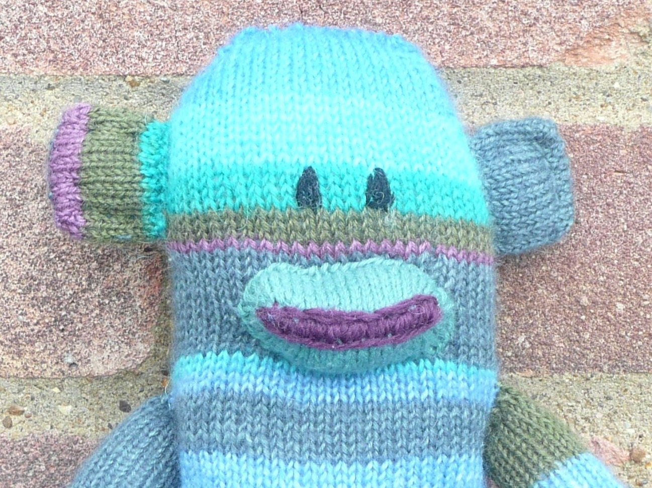 Sock Monkey Knitting Pattern Toy Plush Animal Monkey Sidney Sock Monkey ...