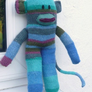 Sock Monkey Knitting Pattern Toy Plush Animal Monkey Sidney Sock Monkey ...
