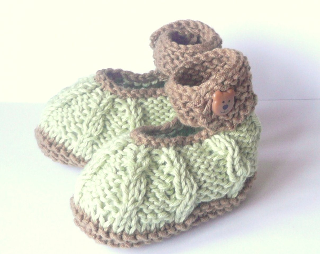Knitting PATTERN BABY Booties Mini Minty Baby Shoes Instant DOWNLOAD - Etsy