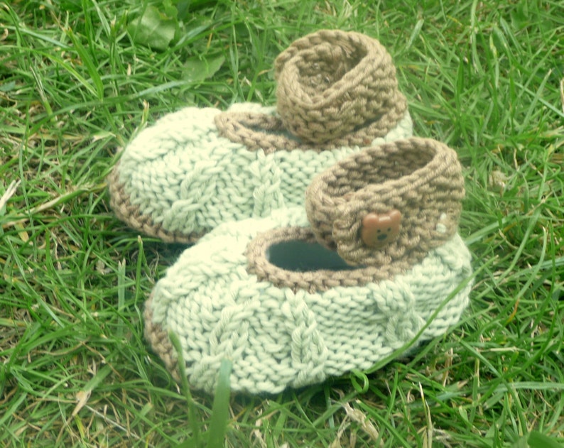 Knitting PATTERN BABY Booties Mini Minty Baby Shoes Instant DOWNLOAD - Etsy