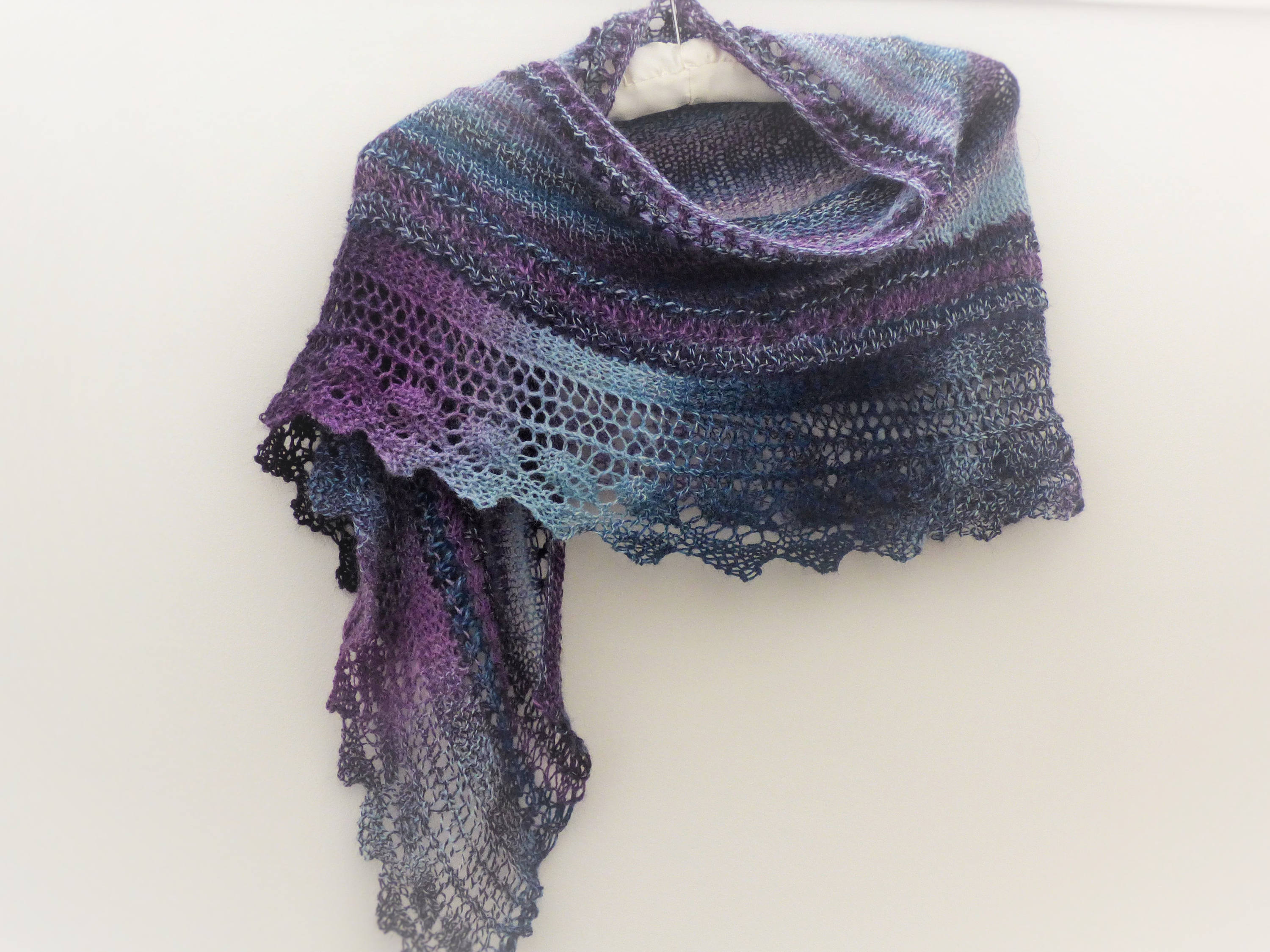 Lace Shawl Knitting Pattern Shawlette Scarf Wrap Soulac - Etsy