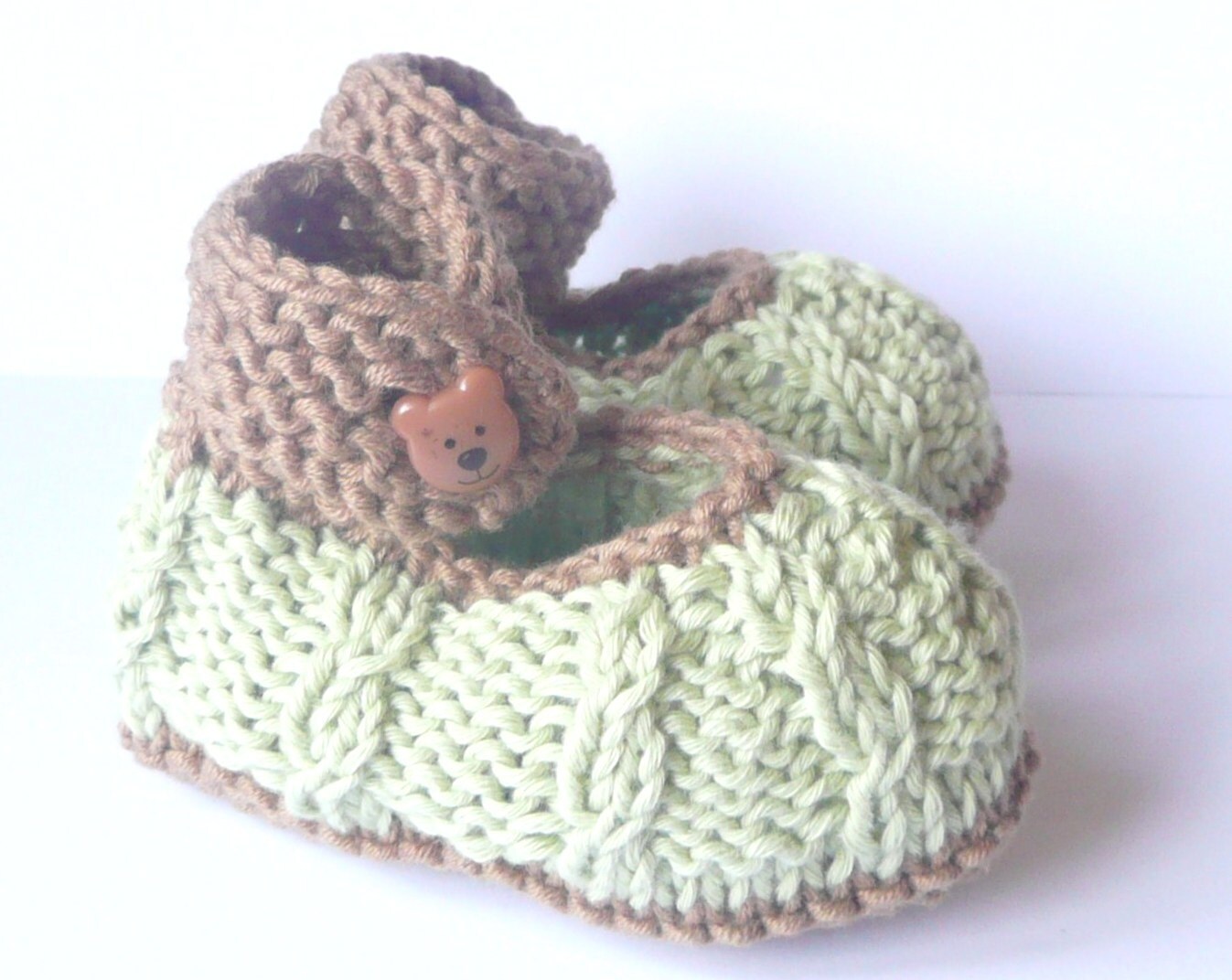 Knitting PATTERN BABY Booties Mini Minty Baby Shoes Instant DOWNLOAD - Etsy