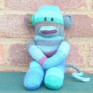Sock Monkey Knitting Pattern Toy Plush Animal Monkey Sidney Sock Monkey ...