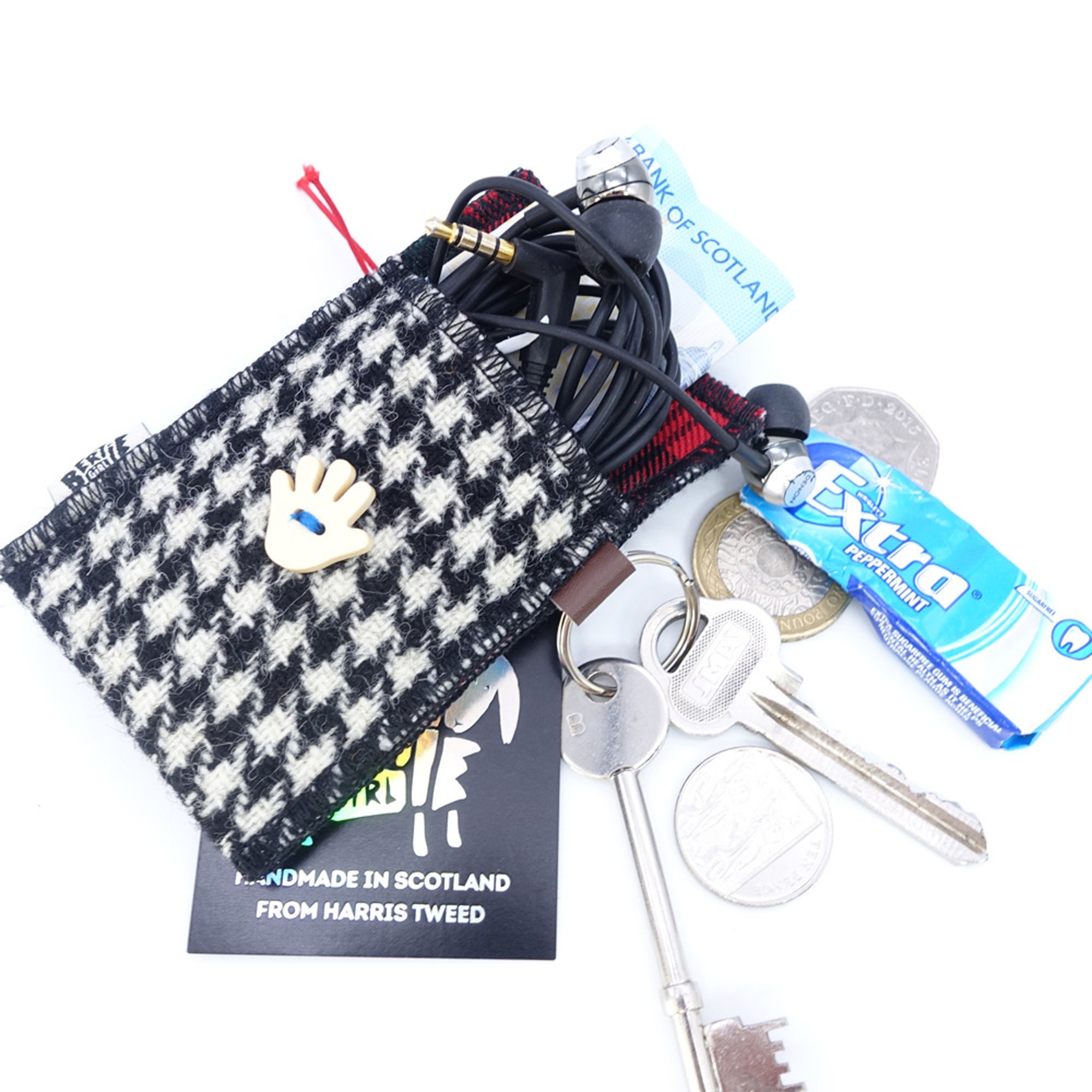 Harris Tweed Handy Wee Thingy Keyring Key Fob Handmade in Scotland UK ...
