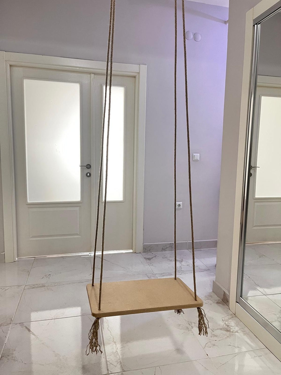 Tree Swing, Wooden Rope Swing, Rustic Long Lasting Outdoor Swing ...