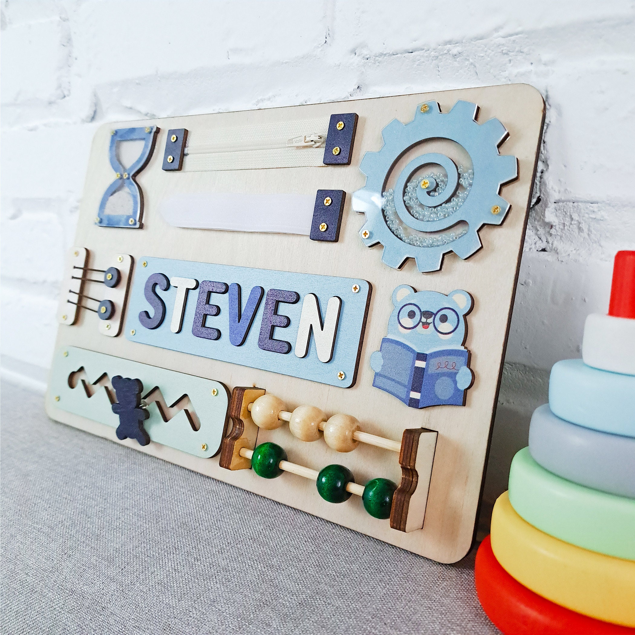 Busy Boards for Kids, Activity Theme Busy Board, Wooden Busy Boards for ...