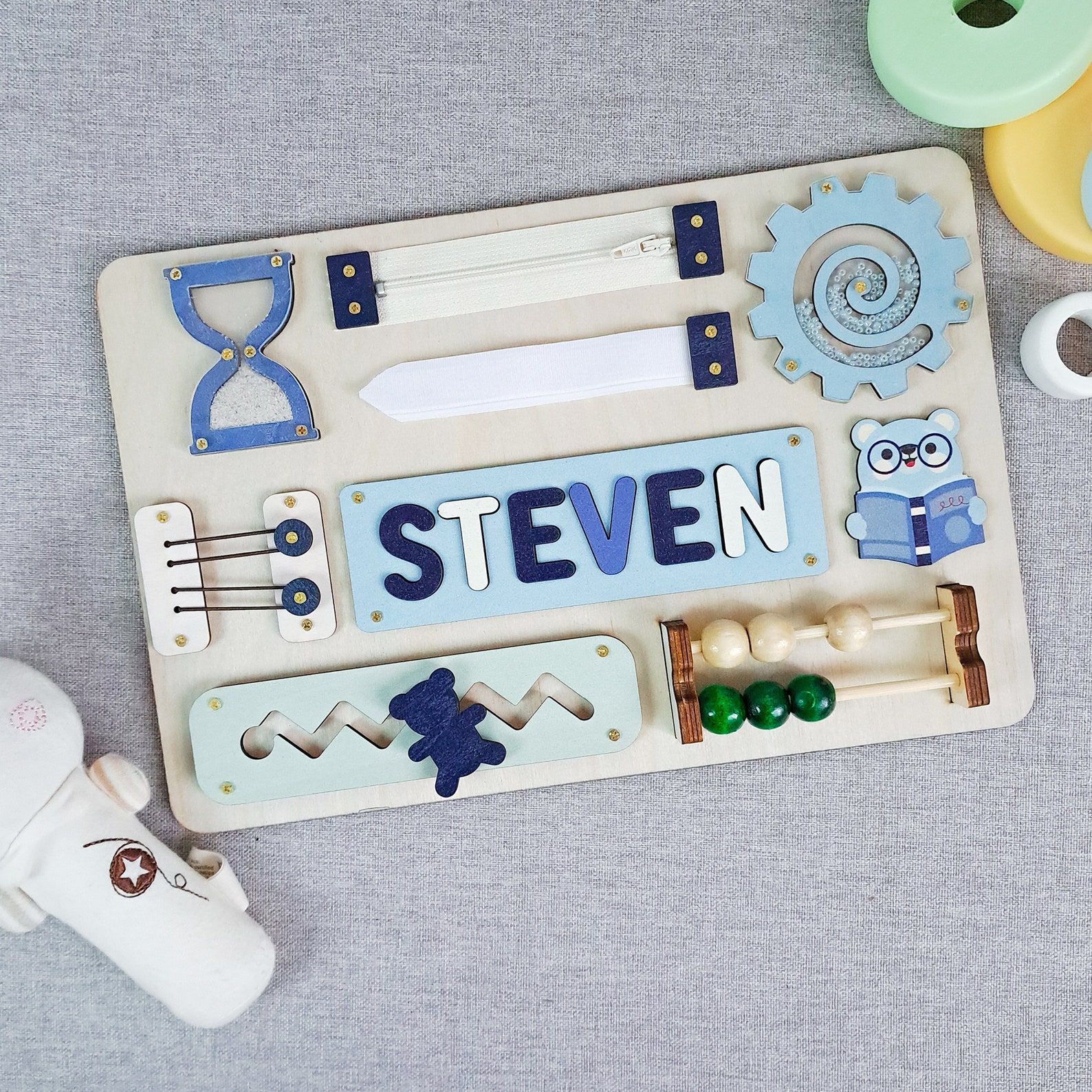 Busy Boards for Kids, Activity Theme Busy Board, Wooden Busy Boards for ...