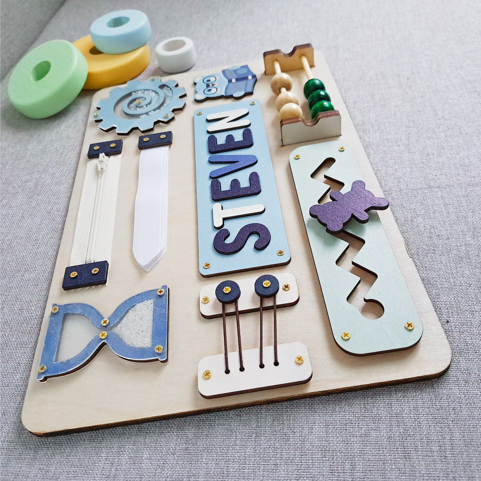 Busy Boards for Kids, Activity Theme Busy Board, Wooden Busy Boards for ...