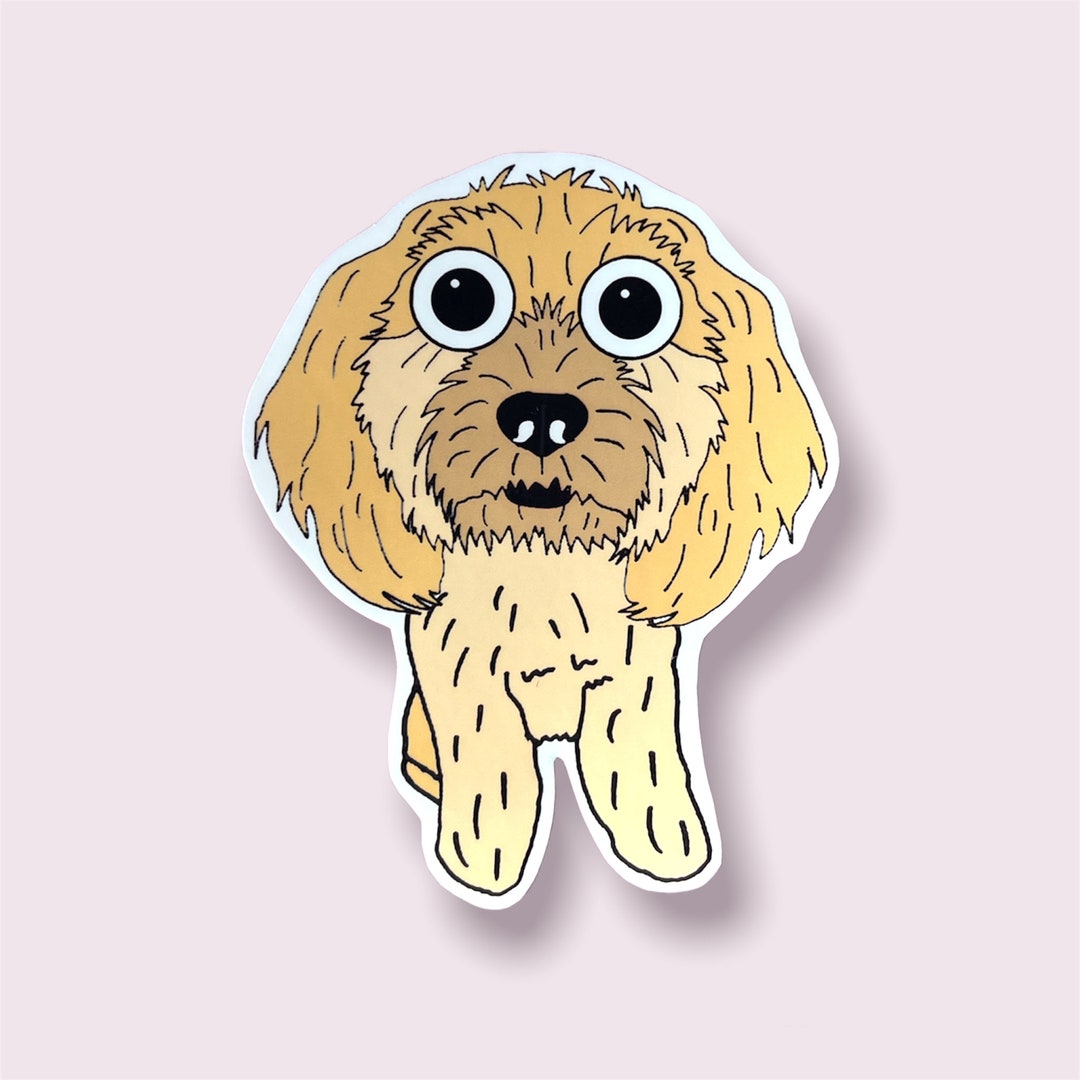 Cockapoo Vinyl Sticker, Dog Decal, Laptop Sticker, Label, iPhone ...
