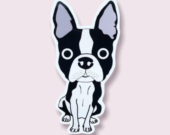Cute Boston Terrier Sticker Kawaii Boston Terrier Sticker Vinyl Dog ...