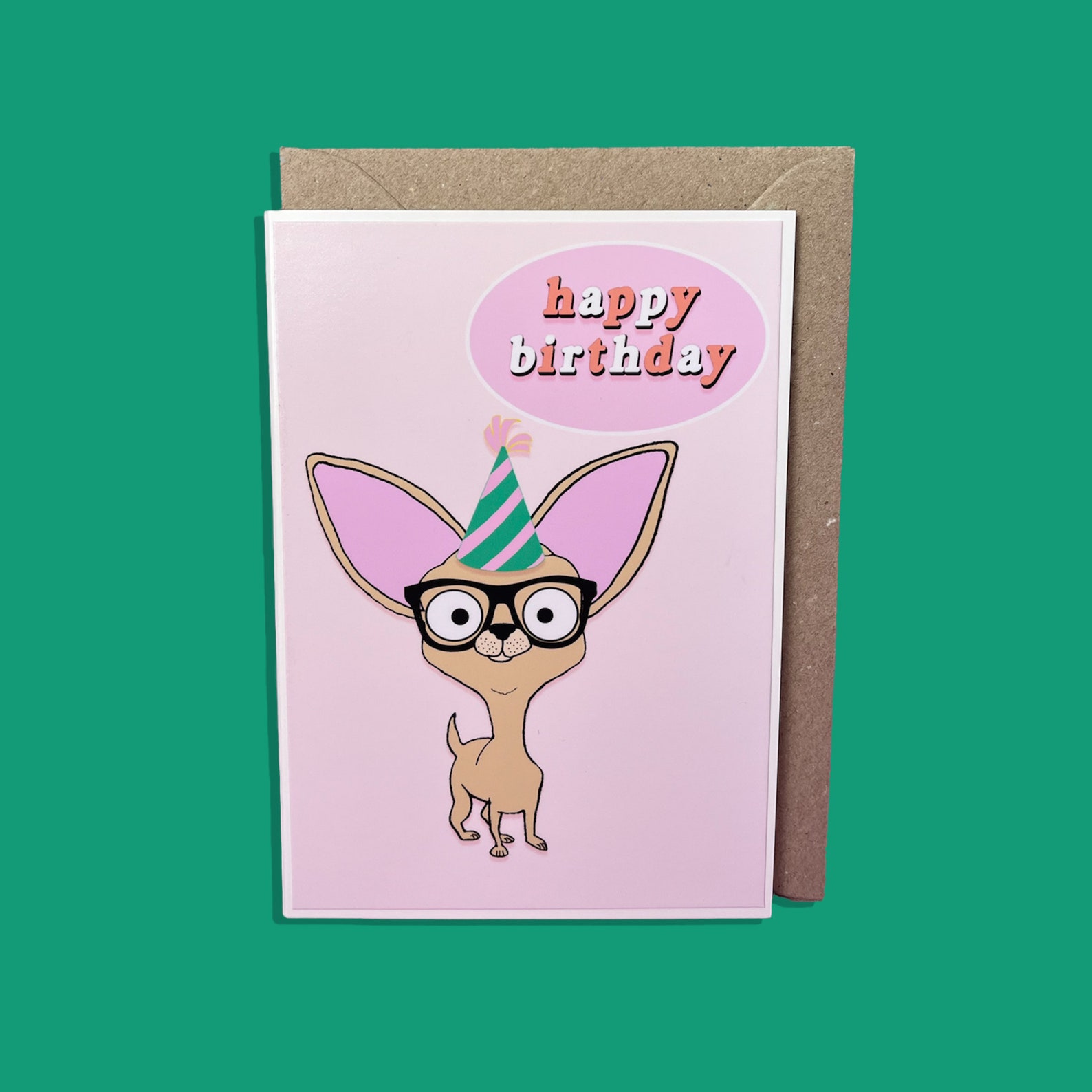 Chihuahua Birthday Card Dog Card Greeting Card Party Hat - Etsy