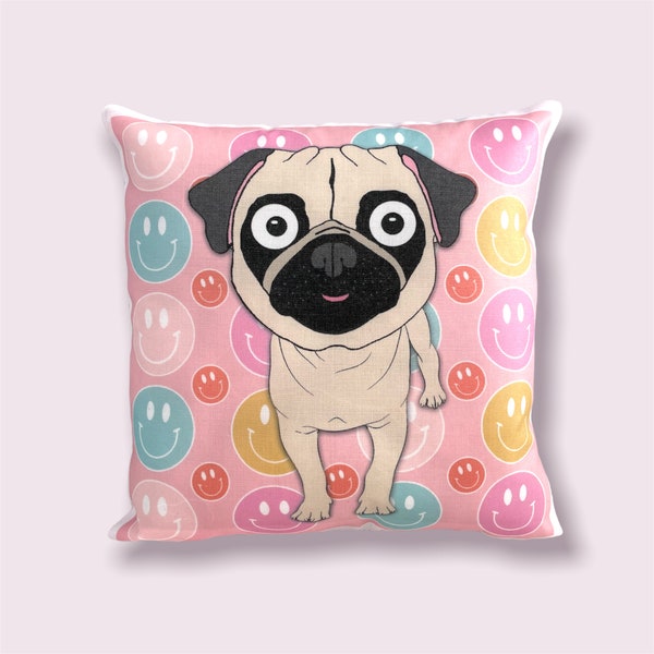 Pug Pillow - Etsy