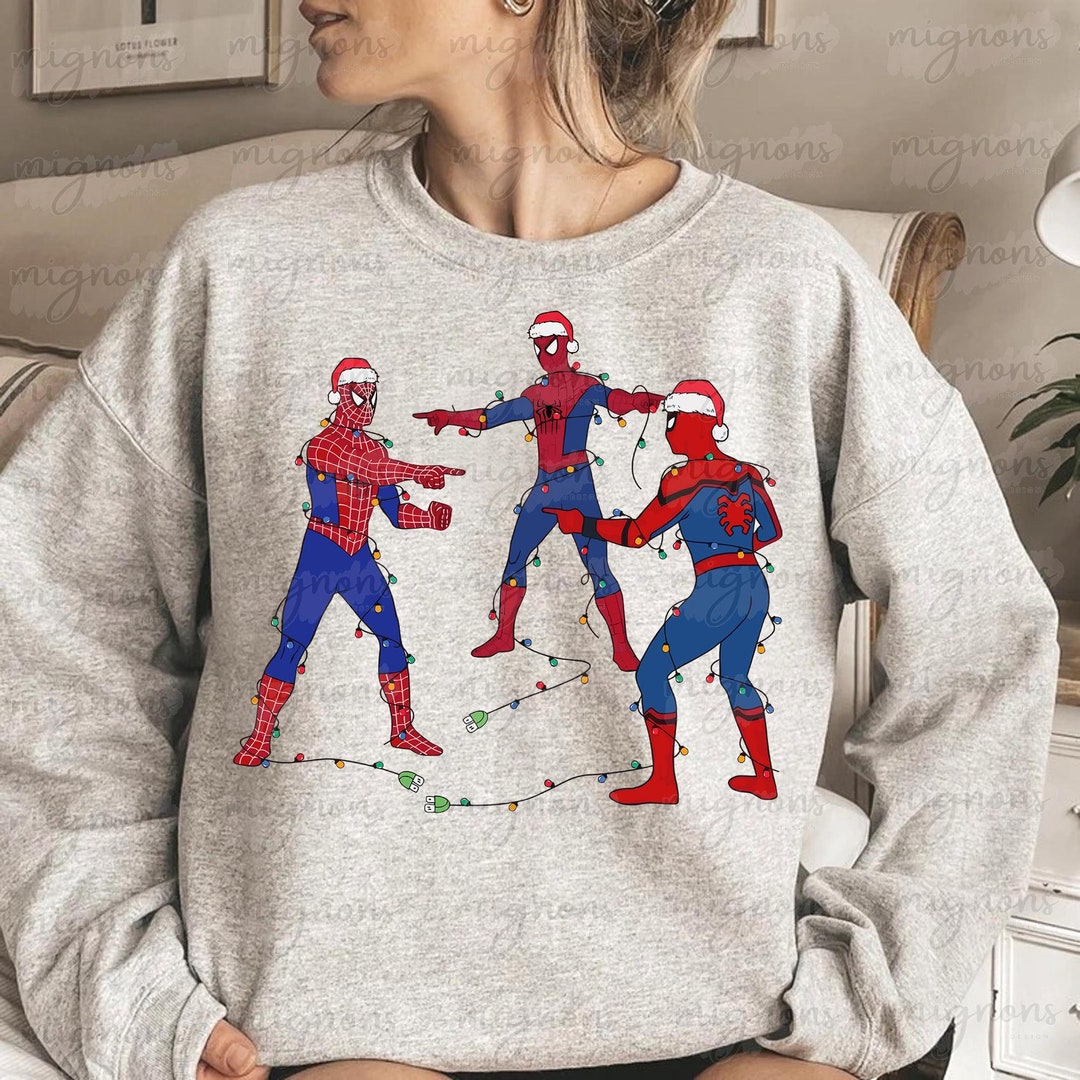 Marvel Three Spiderman Meme Costume Santa Christmas Light Png, Disney ...