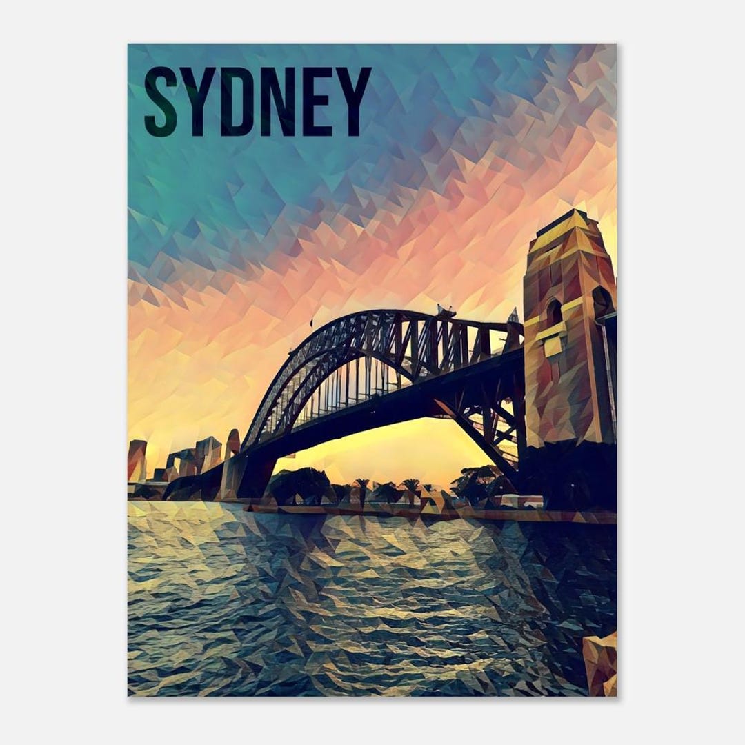 Sydney Harbour Bridge, Australia Poster Print Wall Art Travel Memories ...