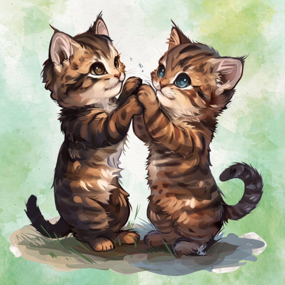 Funny and Cute Cat Clipart PNG Bundle- 15+ Quirky Animals Clip Art ...