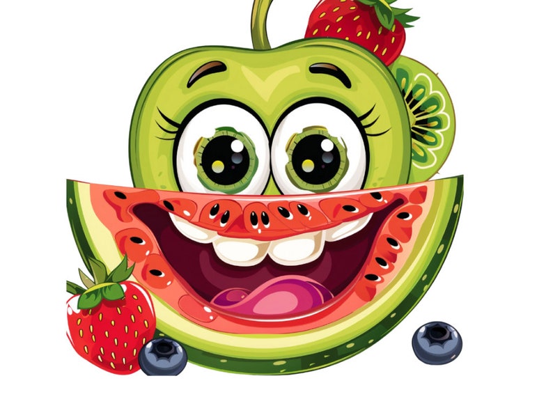 Fruits Clipart | 100+ Fruits Bundle | Commercial Use | High Quality ...
