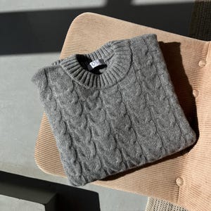 Cable Knit Merino Wool Woman Sweater. Oversized Sweater. Merino Cable ...