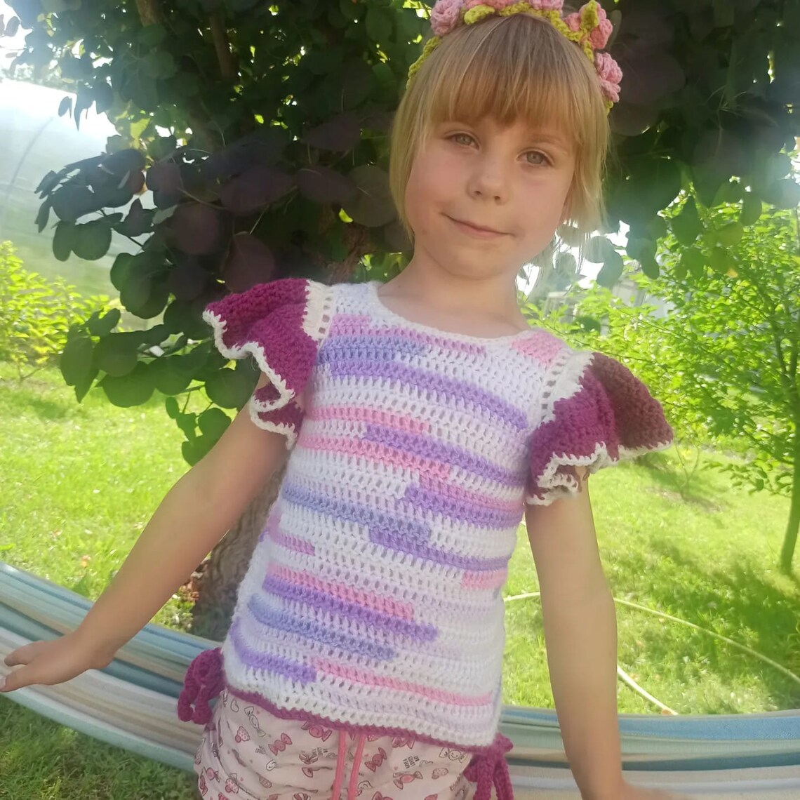 Butterfly Blouse Crochet Pattern - Adult and Children Sizes From 1-2 to ...