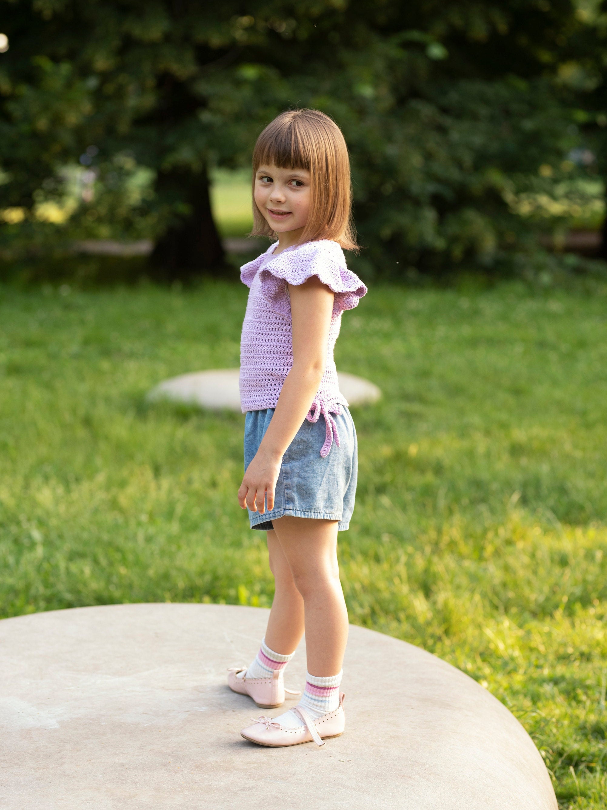Butterfly Blouse Crochet Pattern, Adult & Girl Sizes From 1-2 to XXL ...