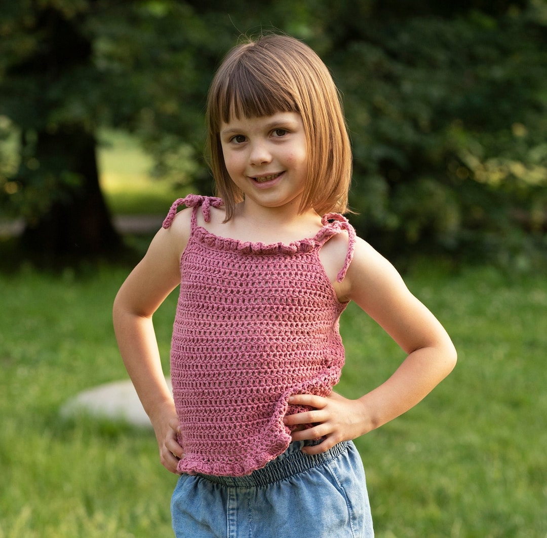 Frill Top Crochet Pattern Child and Adult Sizes, Summer Project ...