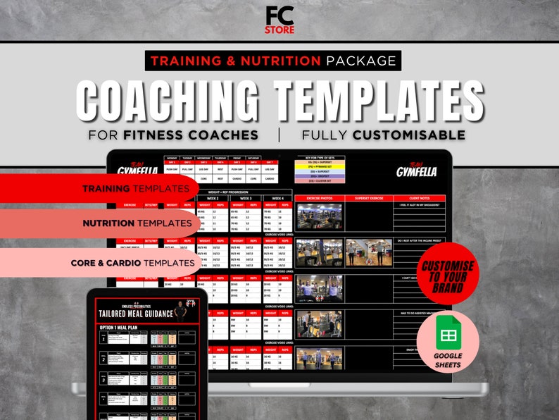 Training & Nutrition Trackers/templates for Personal Trainers and ...