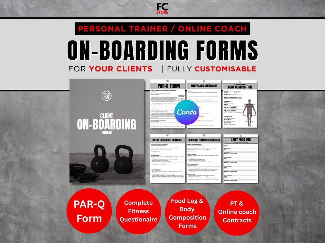 Client Onboarding Forms Bundle: Editable Canva Templates (digital ...