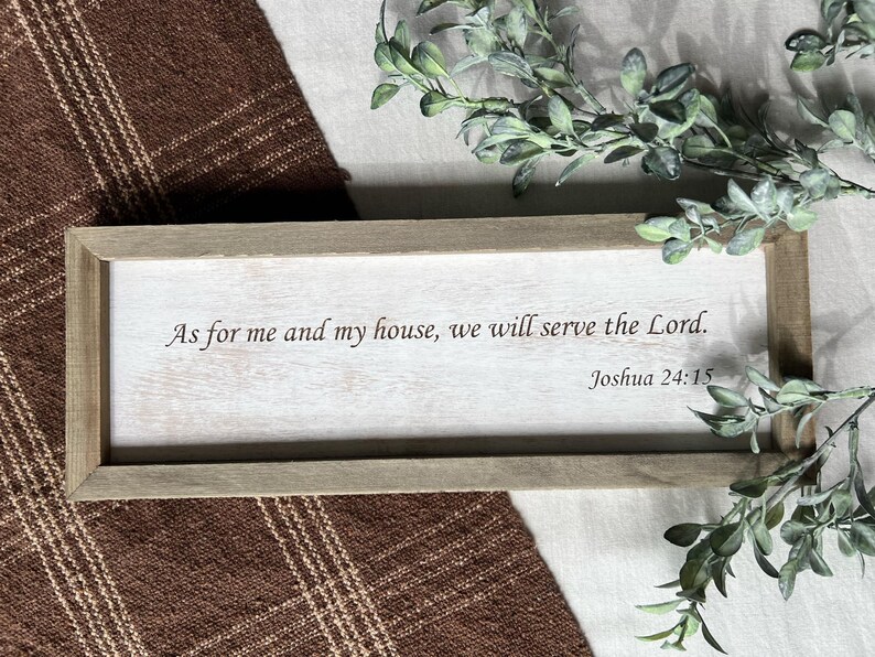 Farmhouse Style, Wooden Wall Décor, Sign, Christian Wedding Gift ...