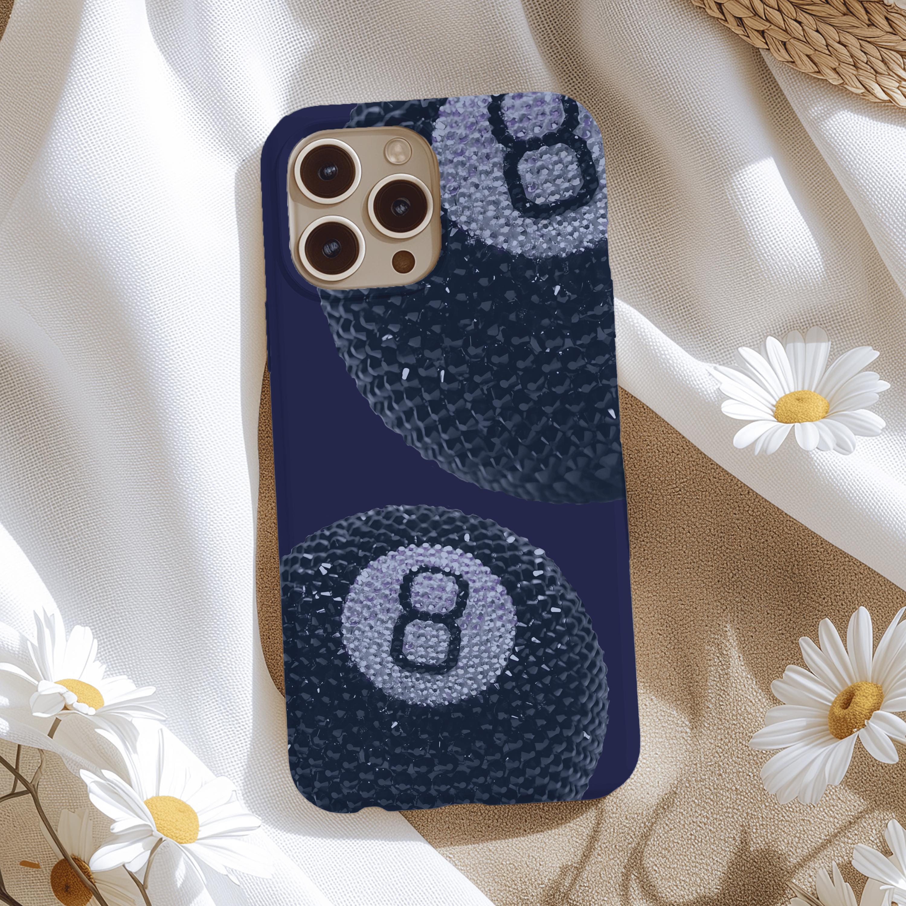 Navy Blue, 8 Ball Phone Case, Y2K Cute Collage Case, Trendy Vintage ...