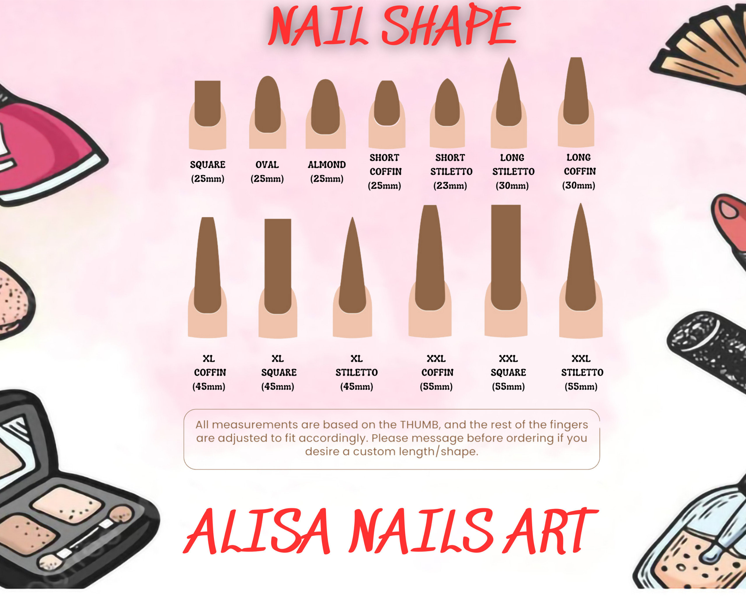 Ferrari Racing Press on Nails: Handmade Flame Checkered Nail Art ...