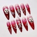 Scream Halloween Nail Set, Sculpted Skull by Hand Press on Nails ...