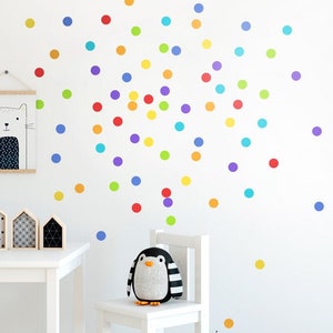 Polka Dots Wall Decal, Confetti Wall Decal, Rainbow Wall Decal, Dots ...