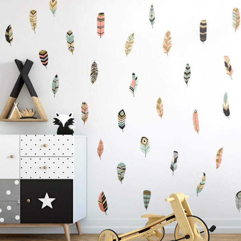 Feather Wall Decals - Etsy