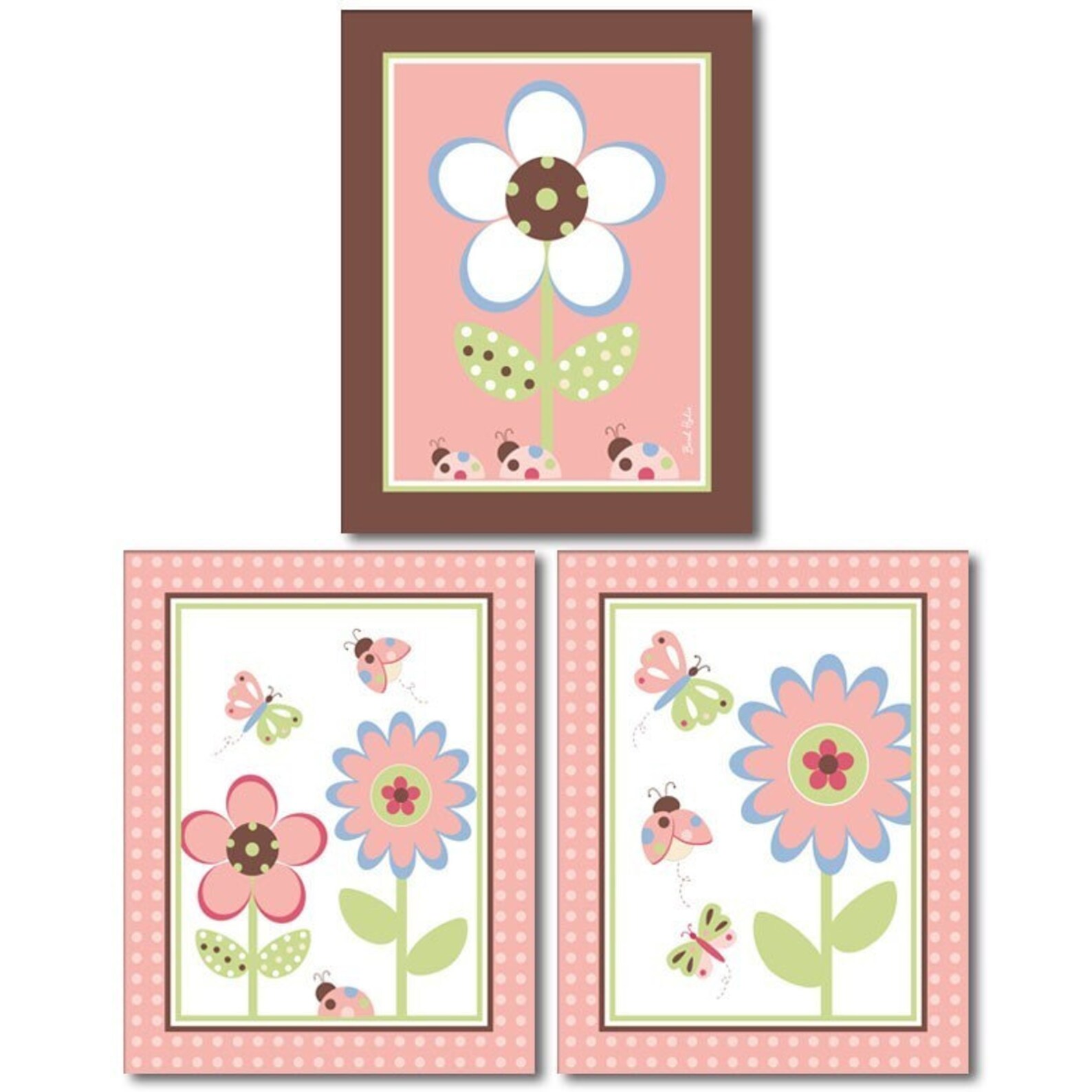 Flowers Nursery Prints Berry Garden Nursery Wall Art Girls | Etsy