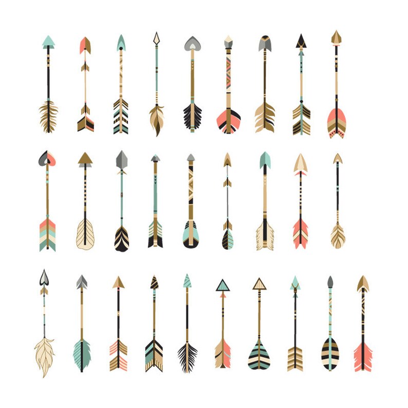 Arrows Wall Decal Tribal Arrows Wall Sticker Tribal Wall | Etsy