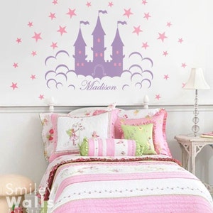 Castle Wall Decal Fairy Princess Castle Personalized Lettering Vinyl ...