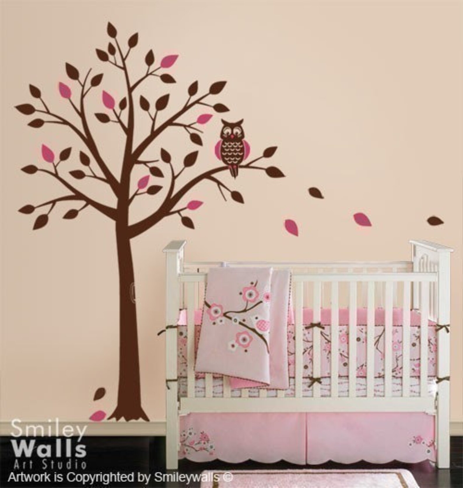 Owl Tree Wall Decal Tree and Cute Owl Wall Decal for Nursery | Etsy