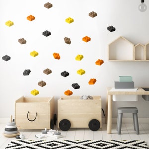 Building Blocks Wall Decal, Building Blocks Wall Stickers, Cubes Wall ...