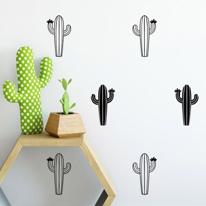 Cactus Wall Decal, Cacti Wall Decal, Cactus Wall Sticker Decor, Modern ...