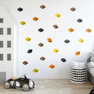 Building Blocks Wall Decal, Building Blocks Wall Stickers, Cubes Wall ...