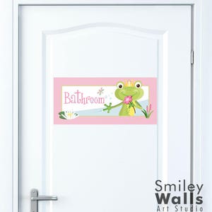 Kids Bathroom Wall Art, Girls Bathroom Prints Stickers, Frogs Wall Art ...
