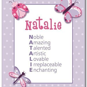 Butterflies Wall Art, Butterflies Nursery Prints, Personalized Name ...