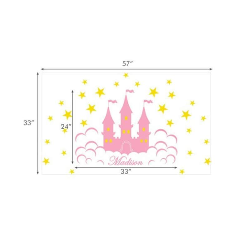 Castle Wall Decal Fairy Princess Castle Personalized Lettering Vinyl ...
