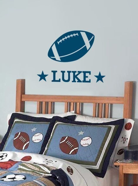 Football Personalized Childrens Name Vinyl Wall Art Sign Lettering ...