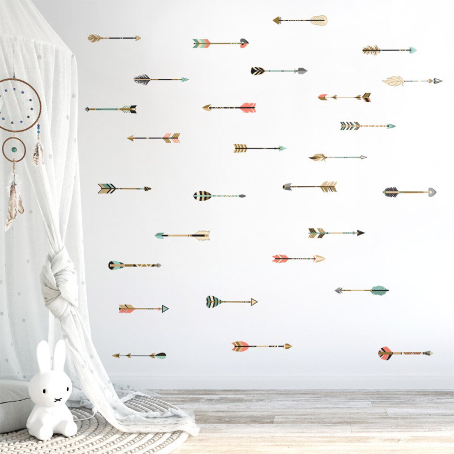 Arrows Wall Decal Tribal Arrows Wall Sticker Tribal Wall | Etsy